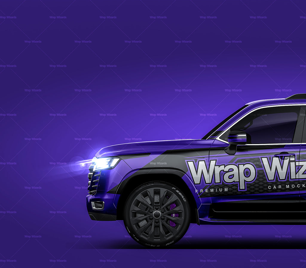 Toyota Land Cruiser glossy finish - all sides Car Mockup Template.psd ...